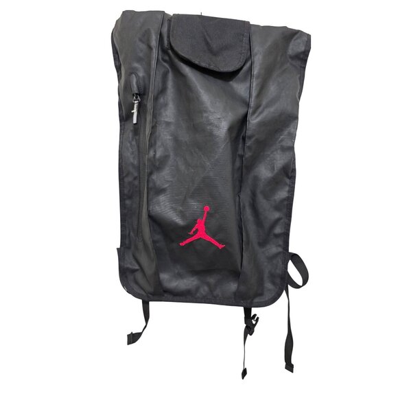 Jordan | Bags | Jordan Black Backpack With Red Jumpman Logo Mesh Straps ...